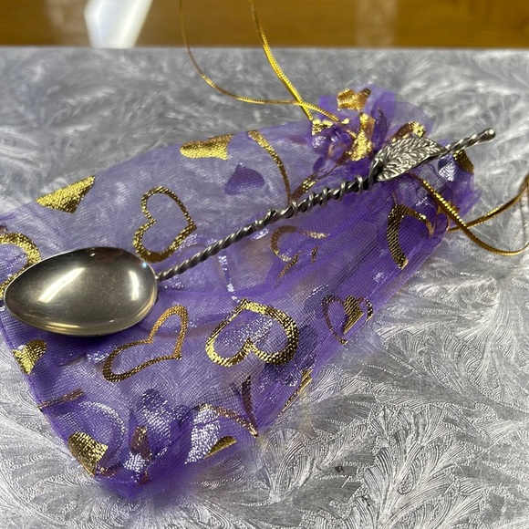 Kitchen | Vintage Sterling Silver Leaf Ornate Demi Spoon | Poshmark